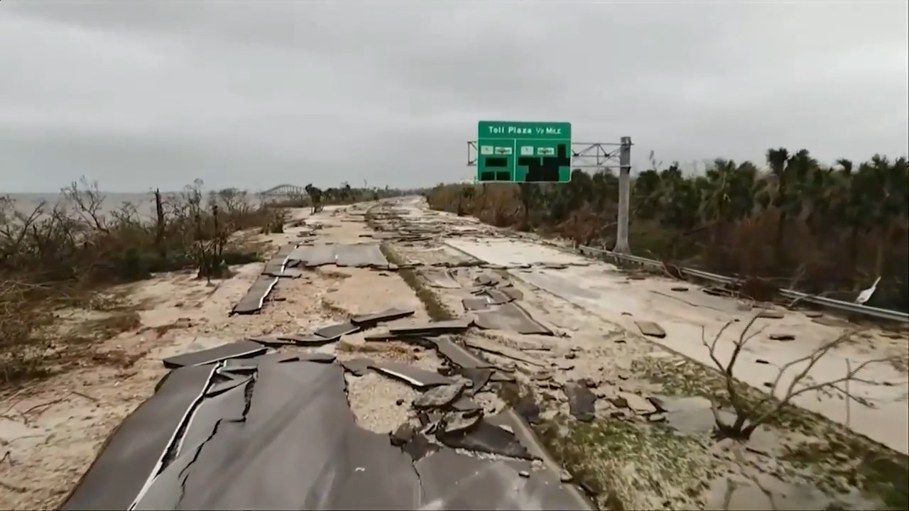 Drone video shows damage to Sanibel Causeway, Florida | El Nuevo Herald