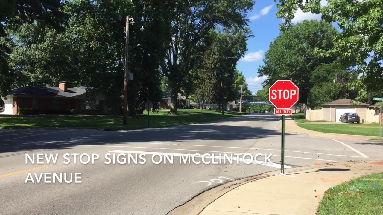New stops signs on McClintock Avenue in Belleville, IL | Belleville ...