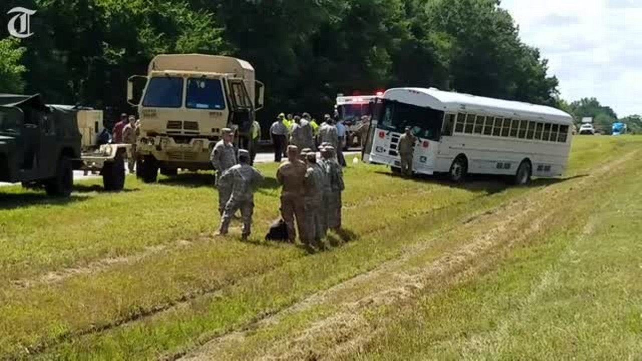 Military vehicles crash on I-16, block traffic for miles | Centre Daily ...