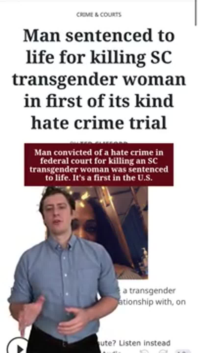 Life sentence in first transgender hate crime murder case | The State