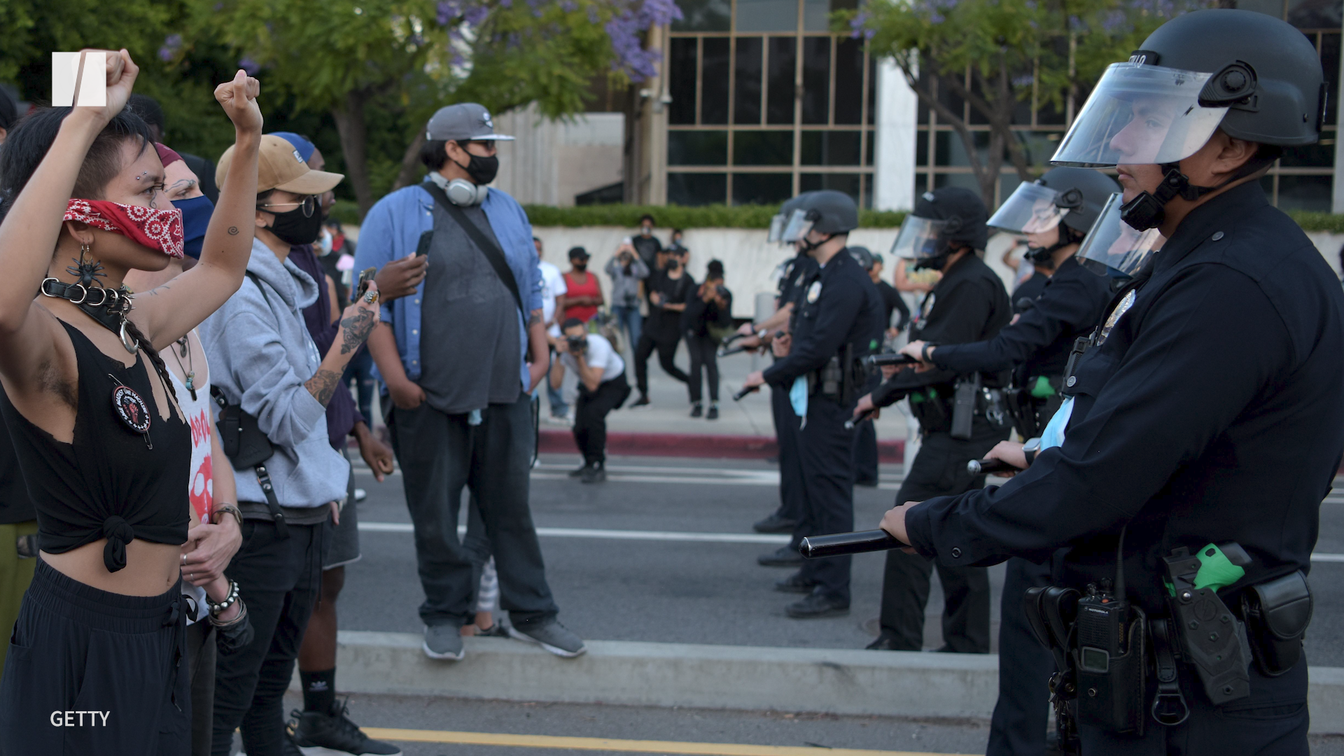 Mourners In Masks, Fists Raised, Pay Their Respects To George Floyd In ...