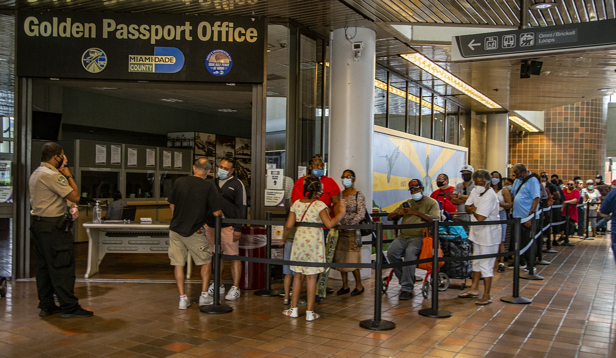 Crowds Swamp Miami Dade Golden Passport Before Fares Return Miami Herald