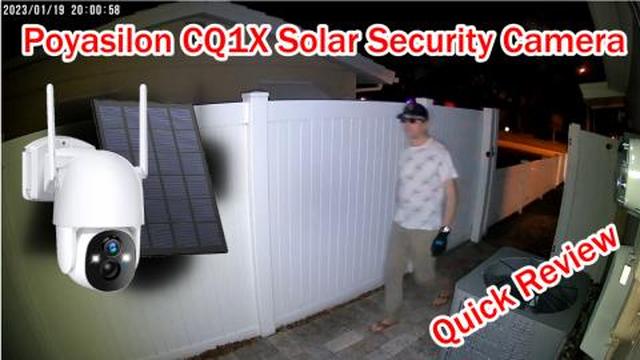 Poyasilon CQ1X Wireless Solar Security Camera, 3MP 2K FHD 2.4G Wi-Fi ...