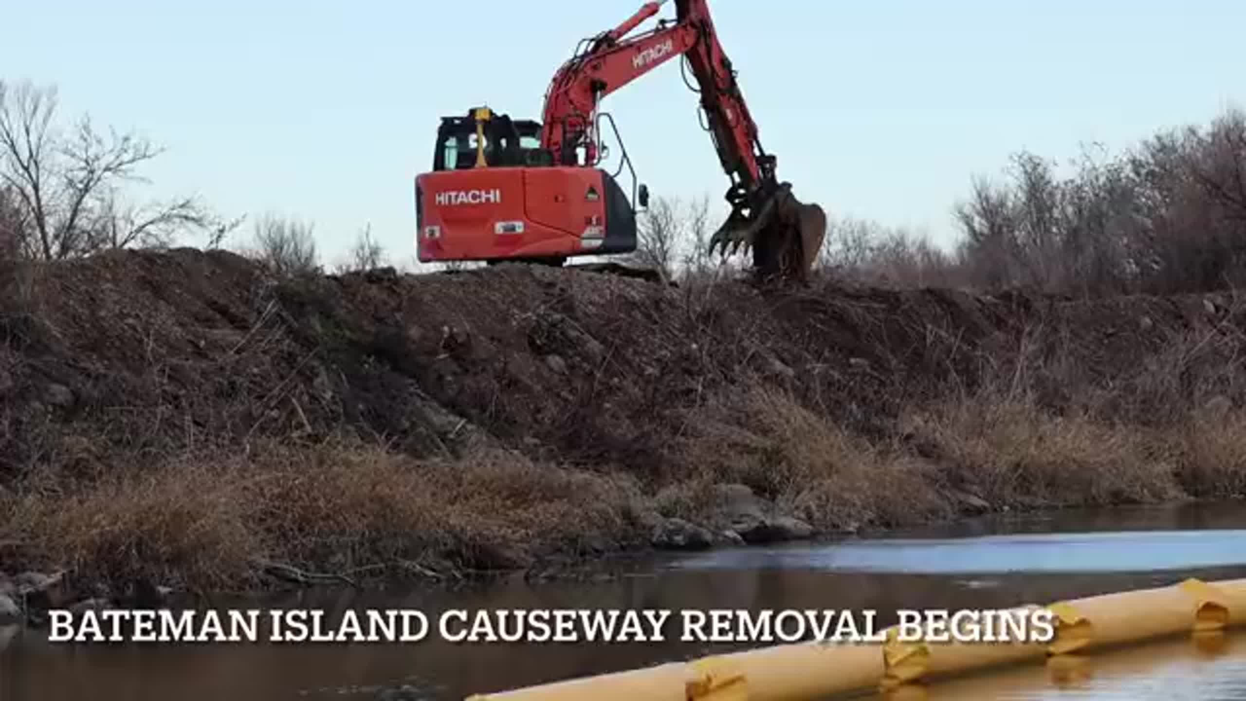 Bateman Island causeway removal process begins | Tri-City Herald