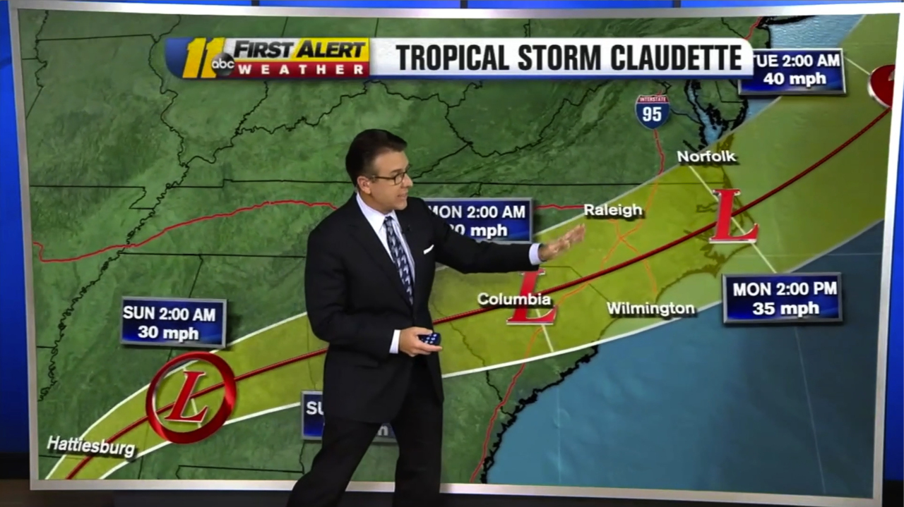 Significant rain from Tropical Storm Claudette heading to NC | Raleigh ...