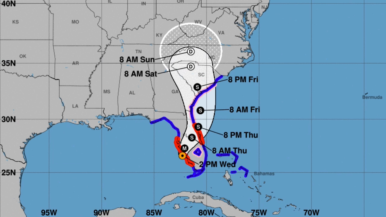 Timelapse: track projection for Hurricane Ian in Florida | Miami Herald