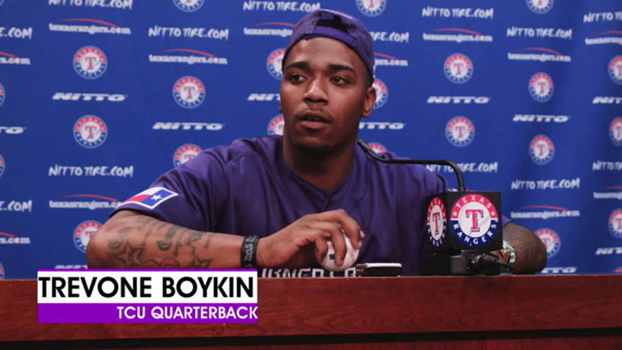 TCU's Trevone Boykin talks Heisman, throwing out first pitch | Fort ...
