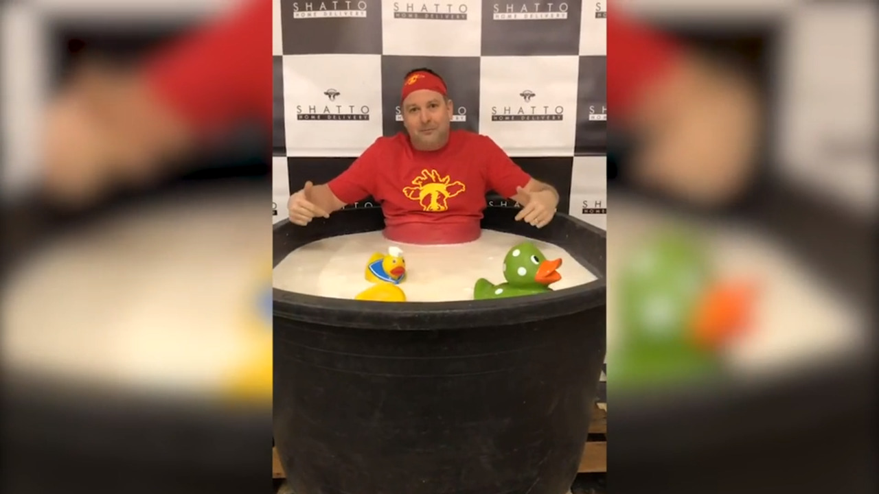 Matt Shatto takes milk bath after losing AFC Championship bet with ...