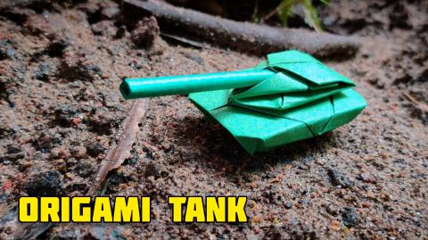 TANK | PAPER TANK | Origami tutorial by Magic Folds - PixelPointTV