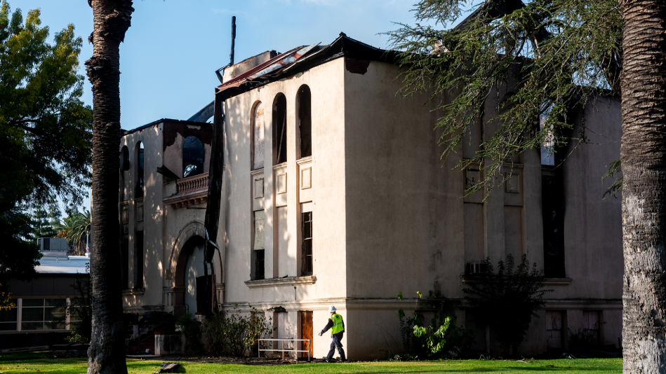 Historic Merced County High School building damaged by fire | Merced ...