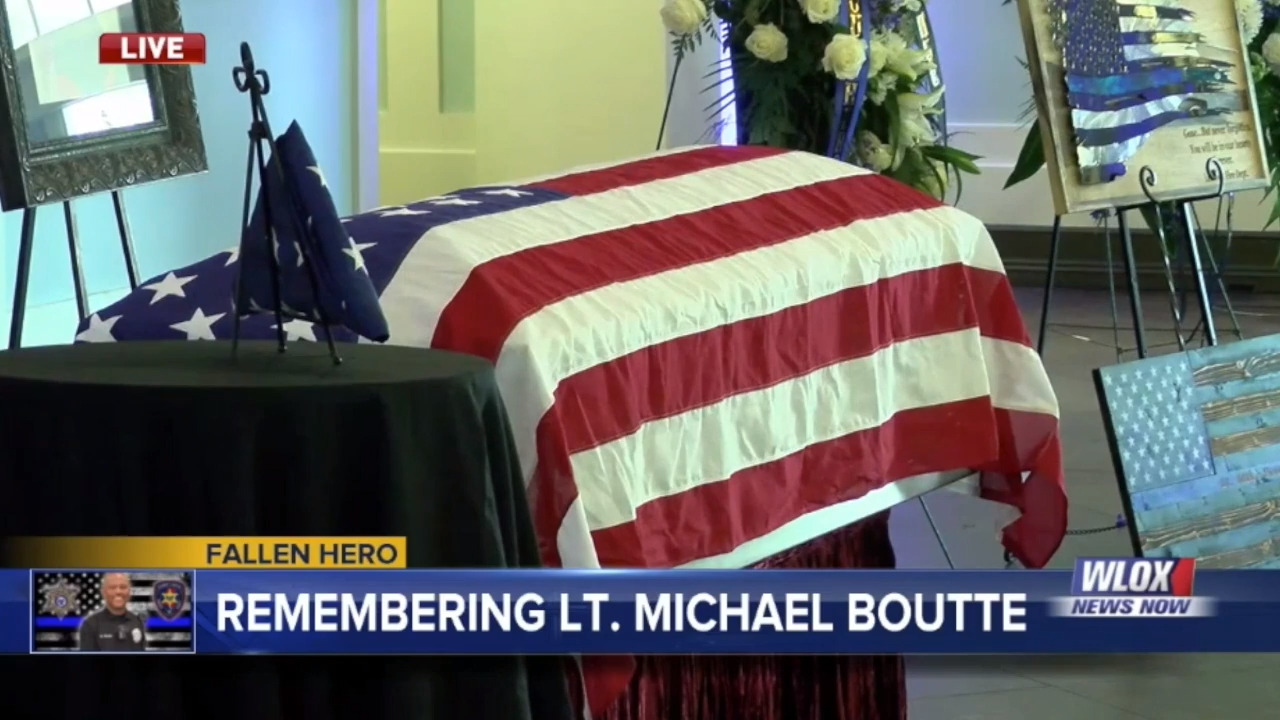 Hancock Sheriff Ricky Adam delivers eulogy for Lt. Michael Boutte ...