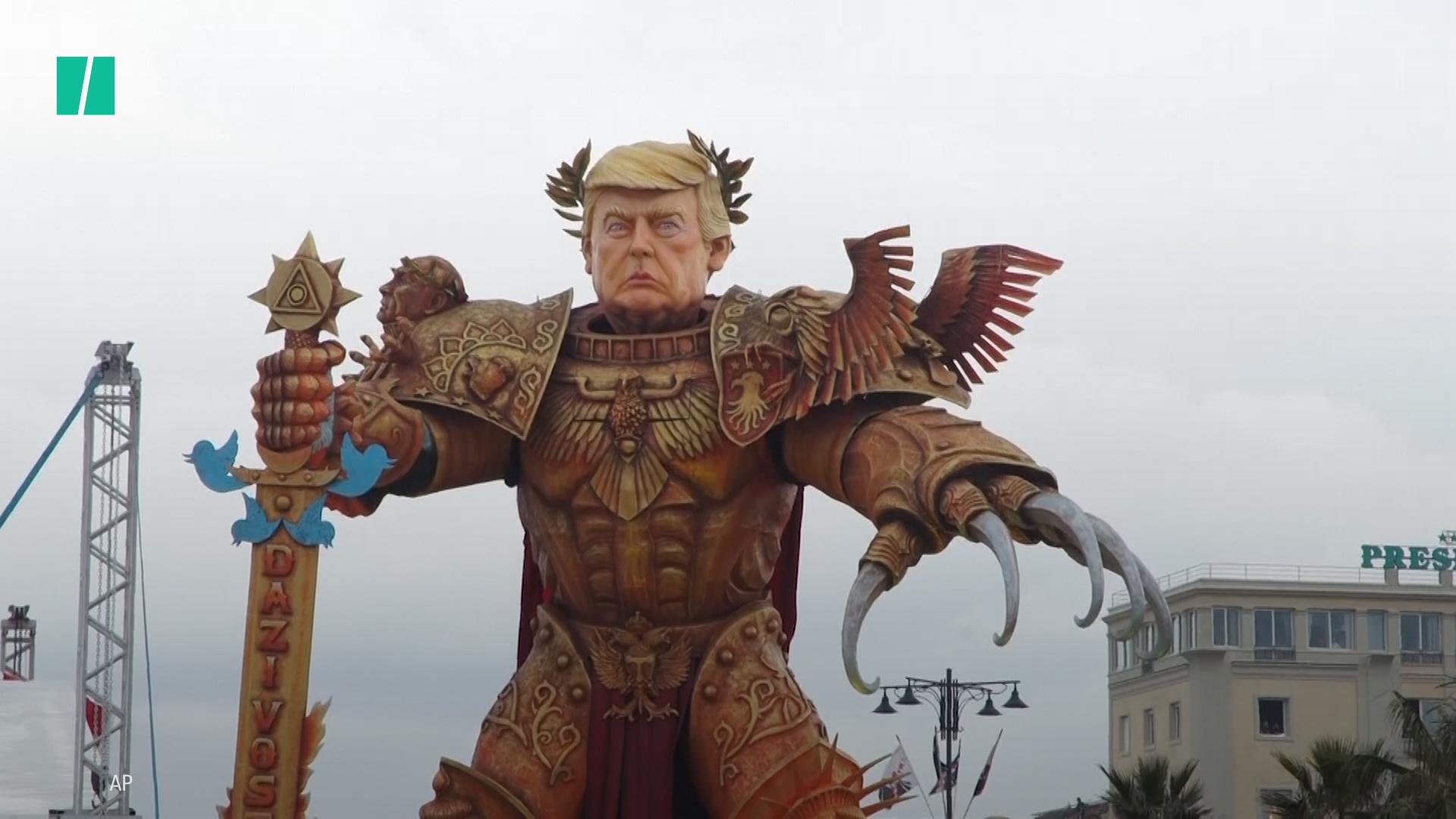 Massive And Terrifying ‘God Emperor Trump’ Presides Over Parade In ...