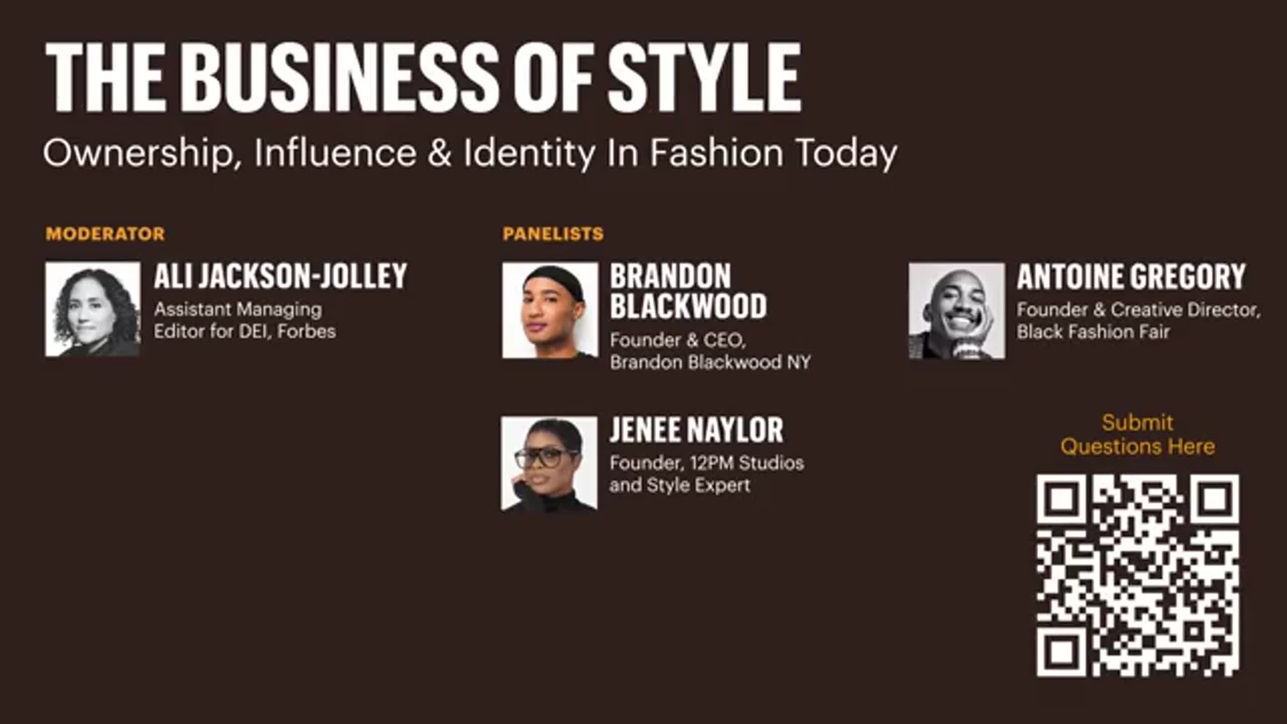 2025 Forbes BLK Summit | The Business of Style: Ownership, Influence ...
