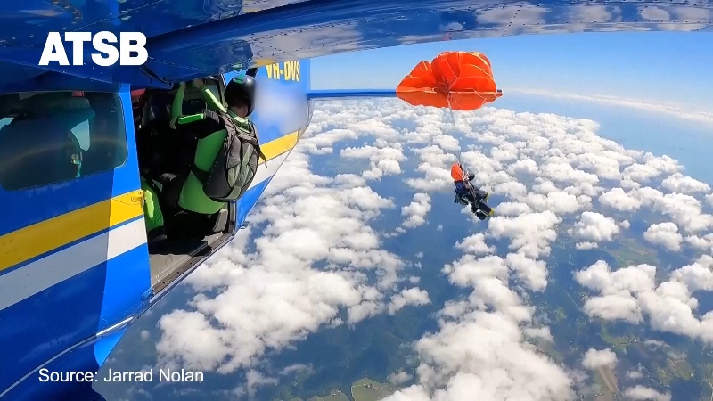 Video Captures Terrifying Moment A Skydiver’s Parachute Snags On Plane ...