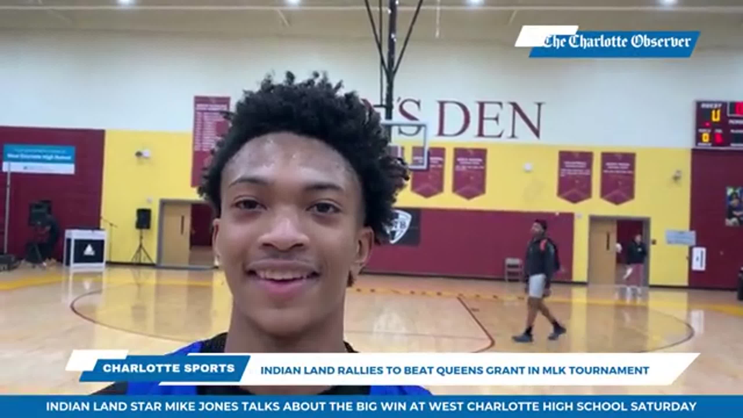 WATCH: Indian Land's Mike Jones talks Saturday's MLK win over Queen's ...