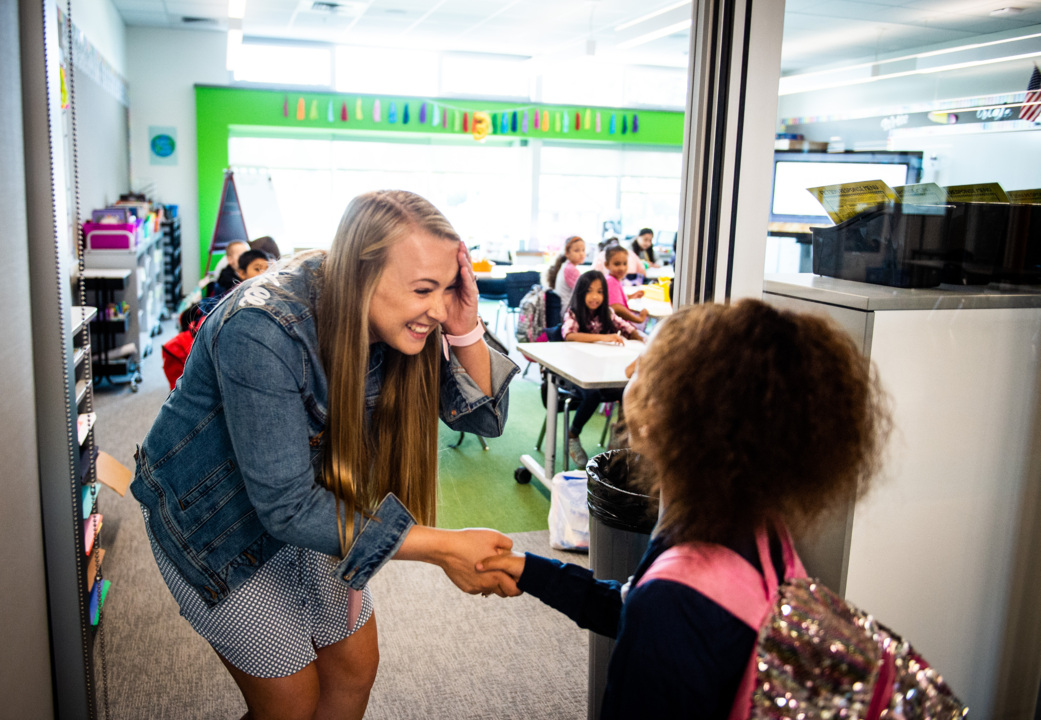 On first day of school Mary Lyon elementary students get settled into a ...