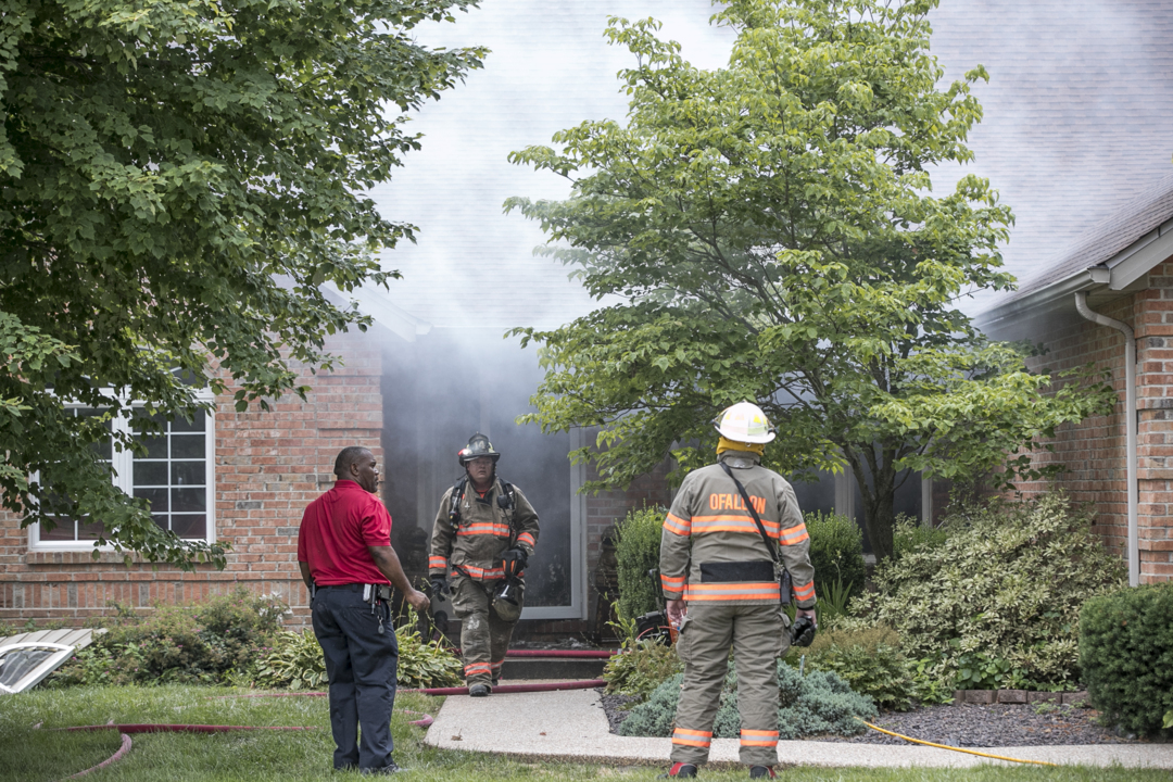 Basement fire with a partial floor collapse complicates fire for O ...