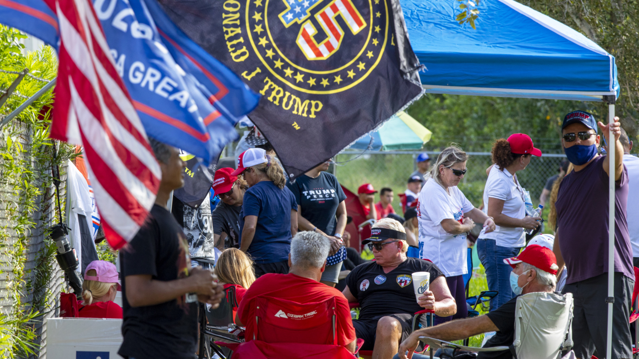 Trump supporters arrive early for for the President's 'Make America ...