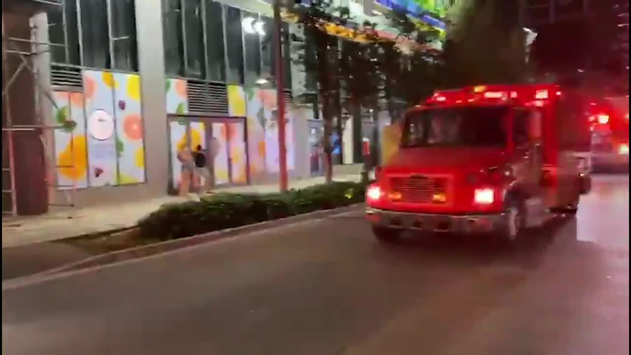 Miami Fire Rescue parades through downtown Miami, Brickell | Miami Herald