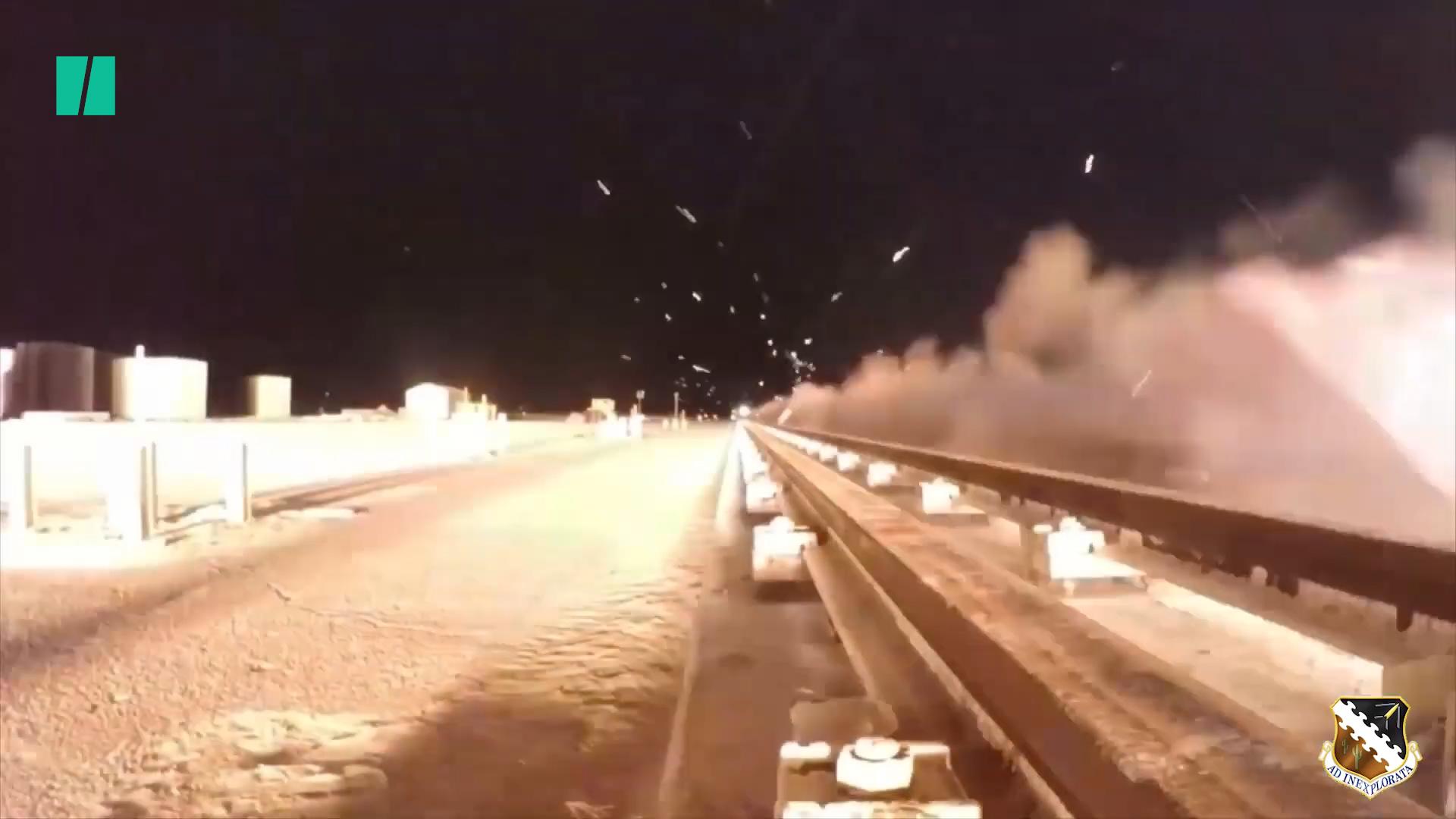 Air Force Hypersonic Rocket Sled Moves So Fast You Can't Even See It In ...