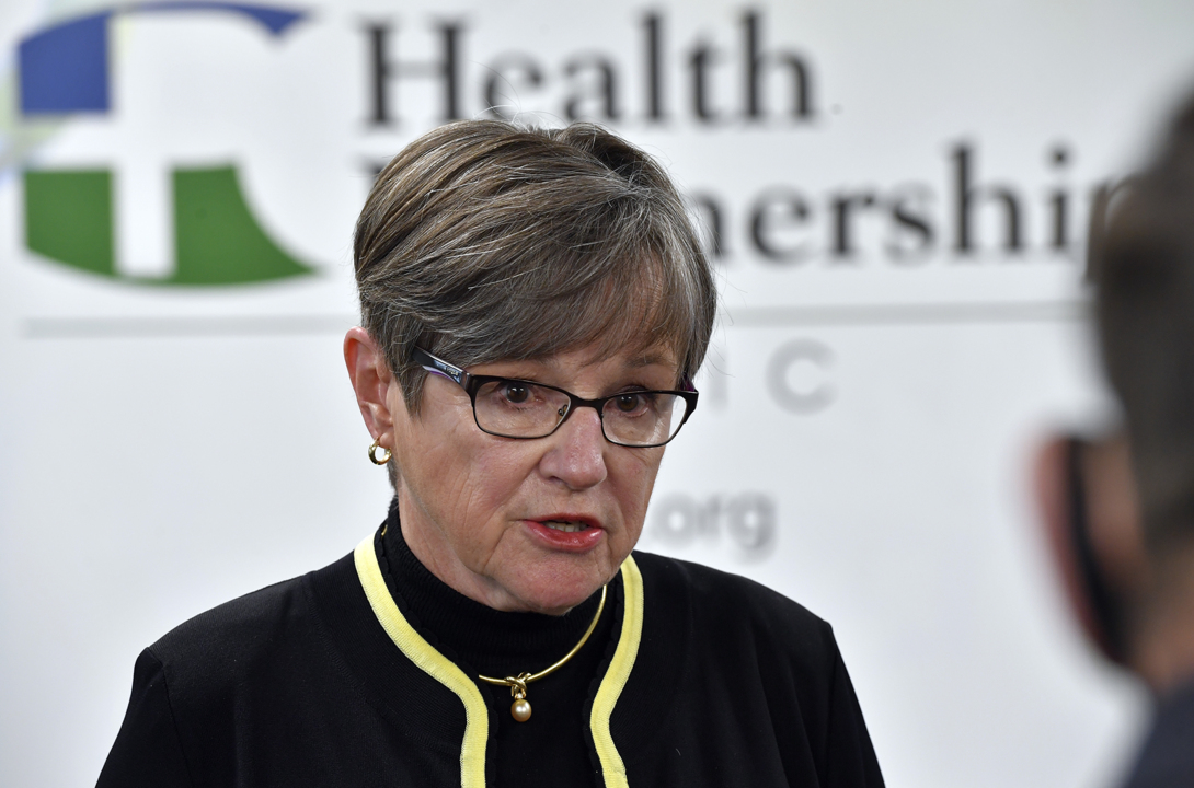 Kansas Governor Laura Kelly and U.S. Representative Sharice Davids call ...