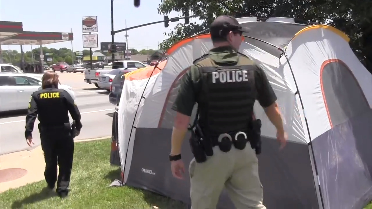 Wichita ICE protesters forced to move as they protest family ...