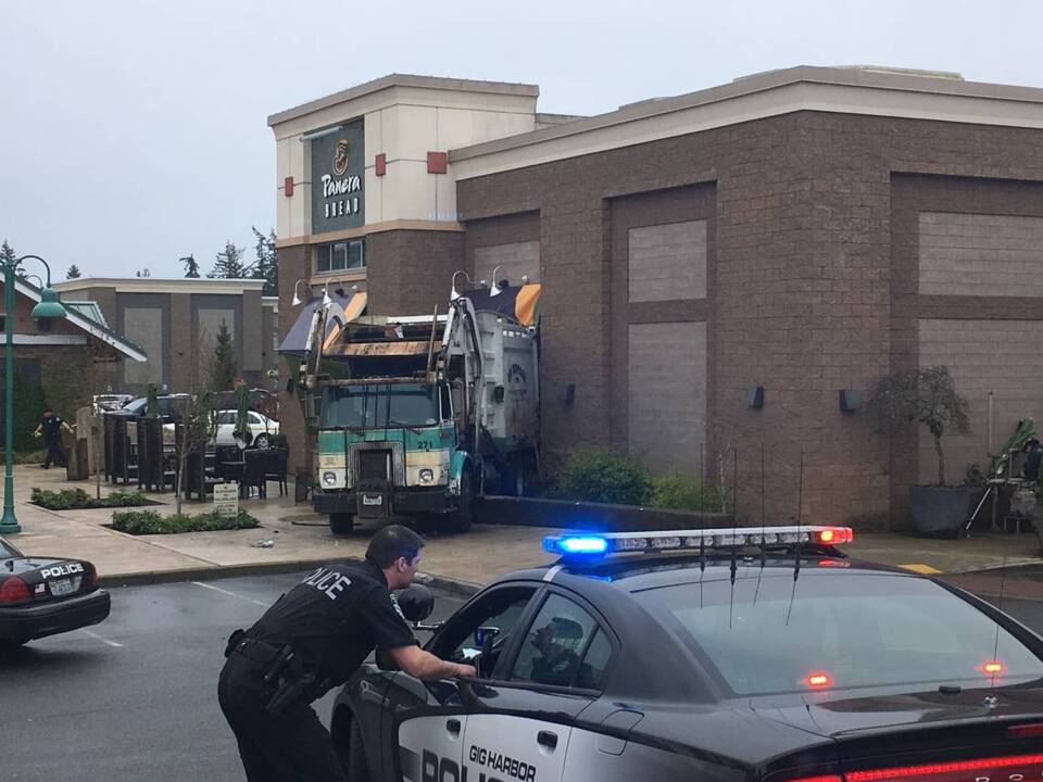 Garbage truck rolls into Panera Bread in Gig Harbor | Tacoma News Tribune