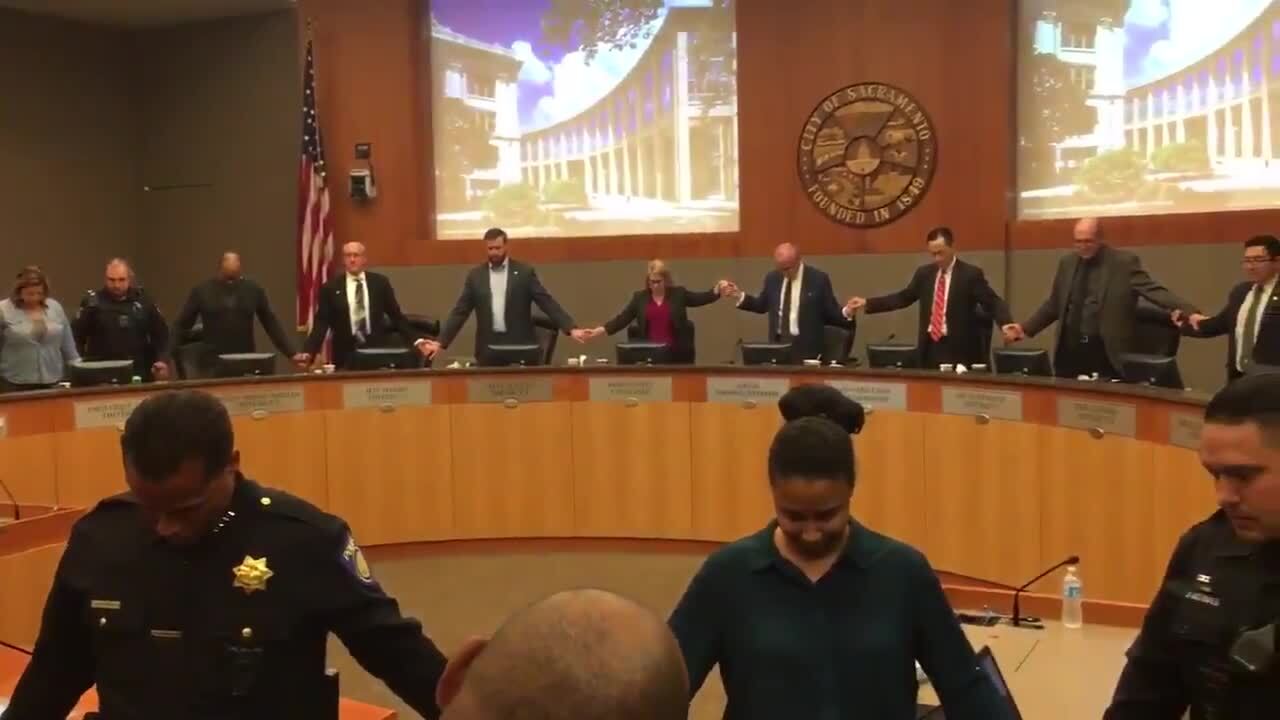 Prayers from pastors before Sacramento Police Chief Daniel Hahn ...