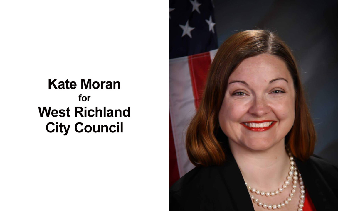 Kate Moran introduces herself as a candidate for West Richland ...