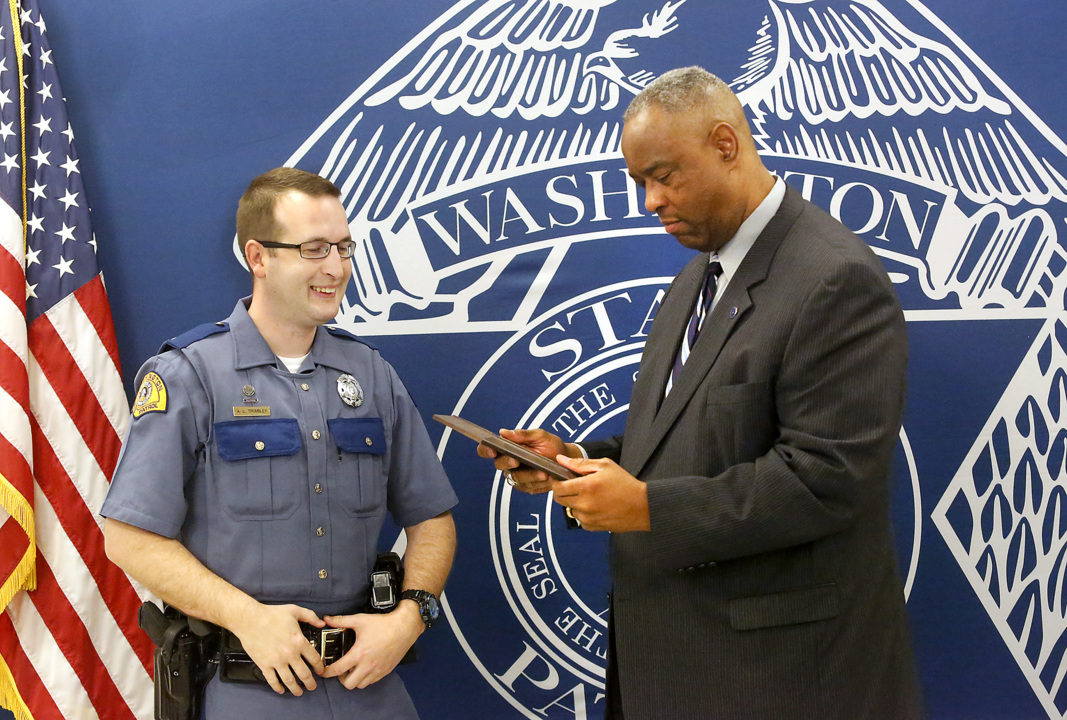 Trooper Aaron Trombley of the Tri-Cities recognized as Washington State ...