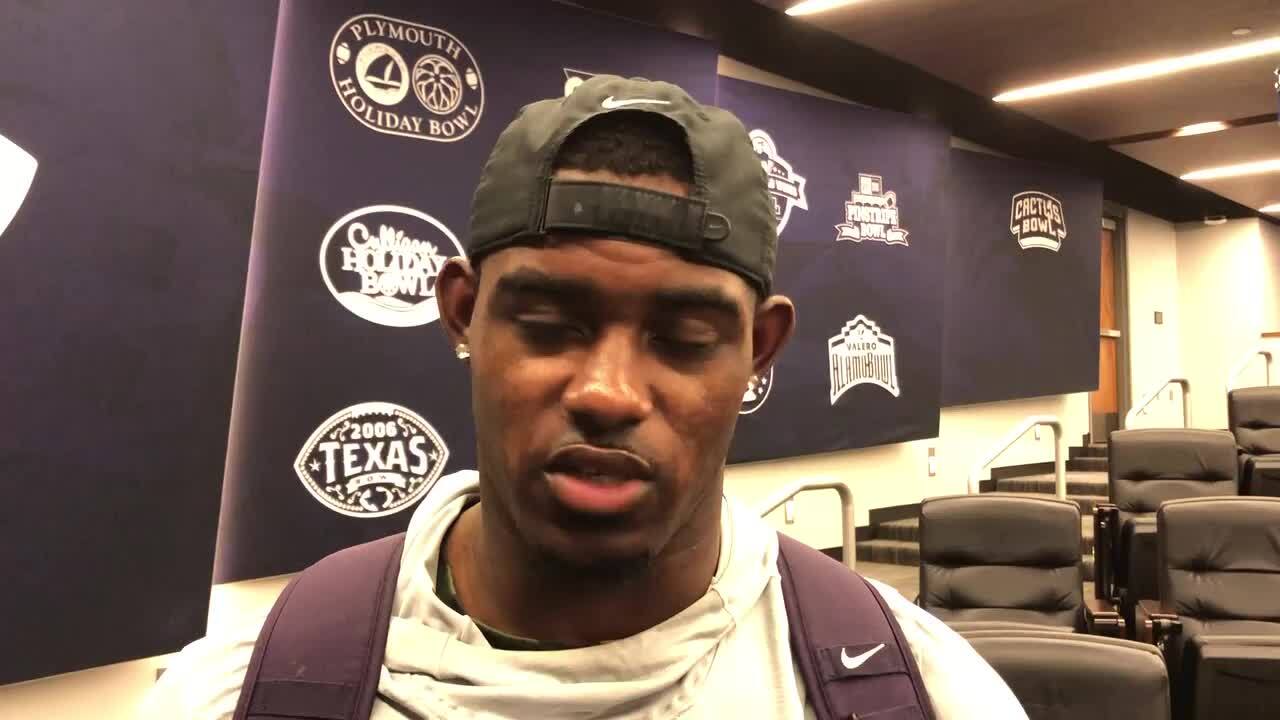 Reggie Walker talks about beating Iowa State, pregame proposal ...