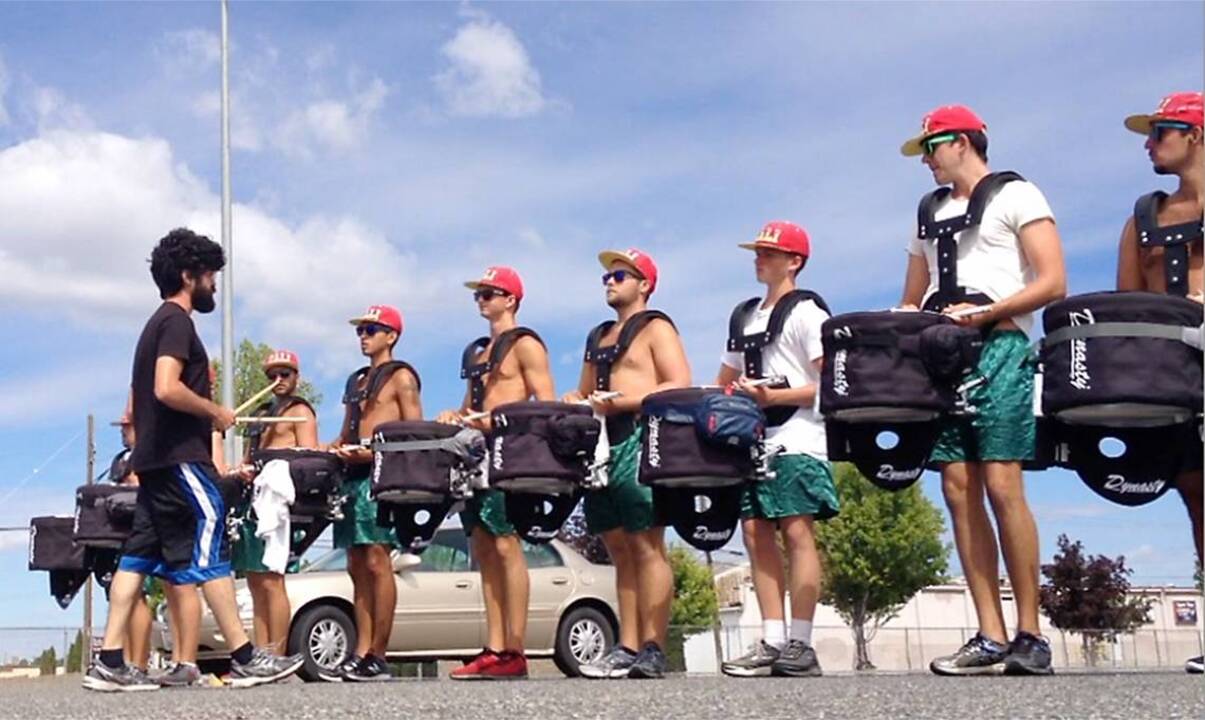 Final practice for Drums Along the Columbia event at Lampson Stadium ...