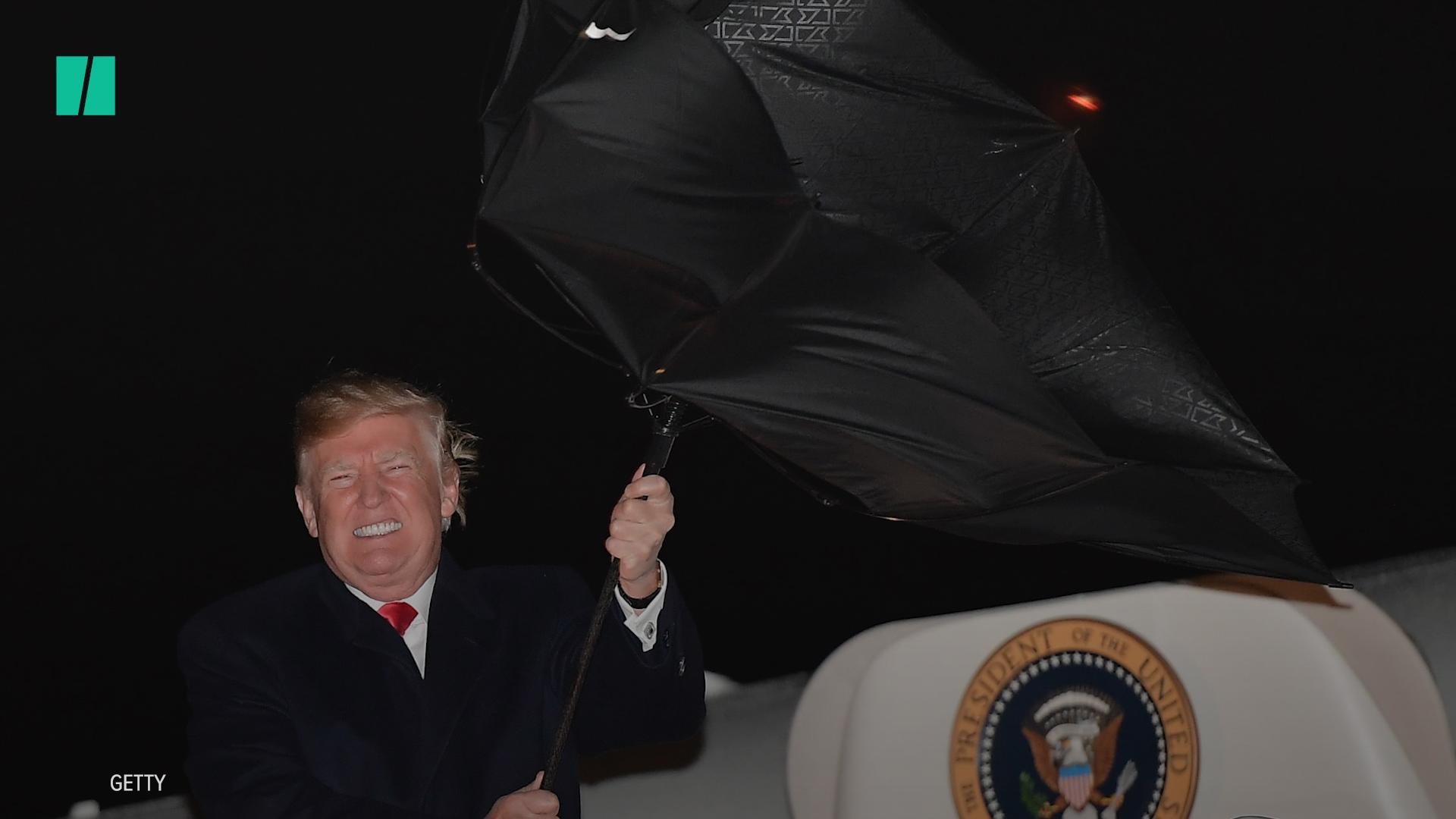 Trump Has Another Weird Umbrella Moment And The Laughs Rain Down On ...