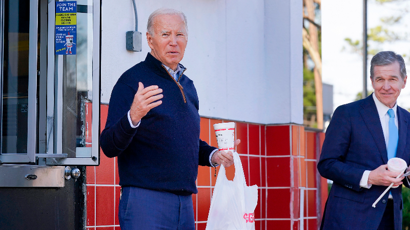 What President Biden orders in stop at Raleigh NC Cook Out | Raleigh ...