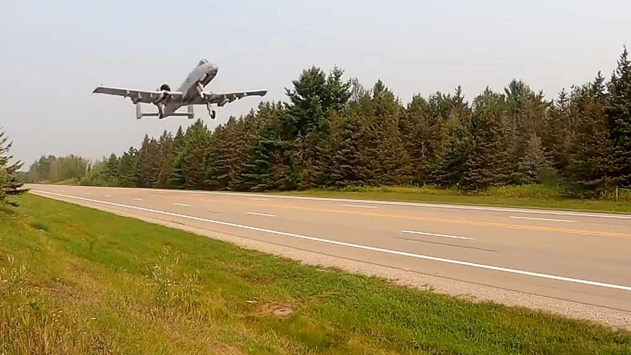 Video: Military plane lands on highway near Alpena, Michigan | Miami Herald