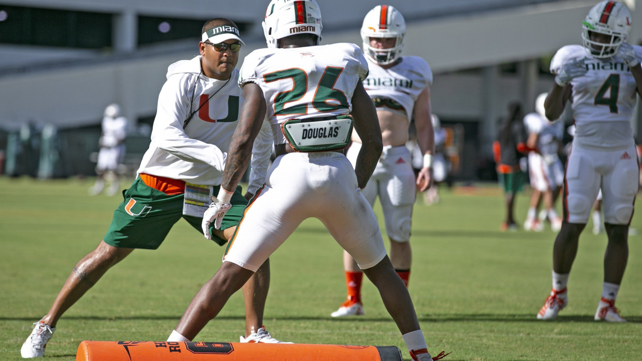 Hurricanes safeties coach Ephraim Banda talks about the targeting calls ...