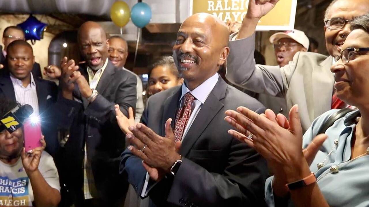 Raleigh mayoral election: Charles Francis speaks to supporters ...