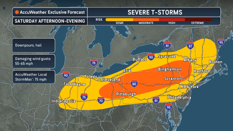 Heat and humidity to fuel severe storms in Northeast this weekend ...