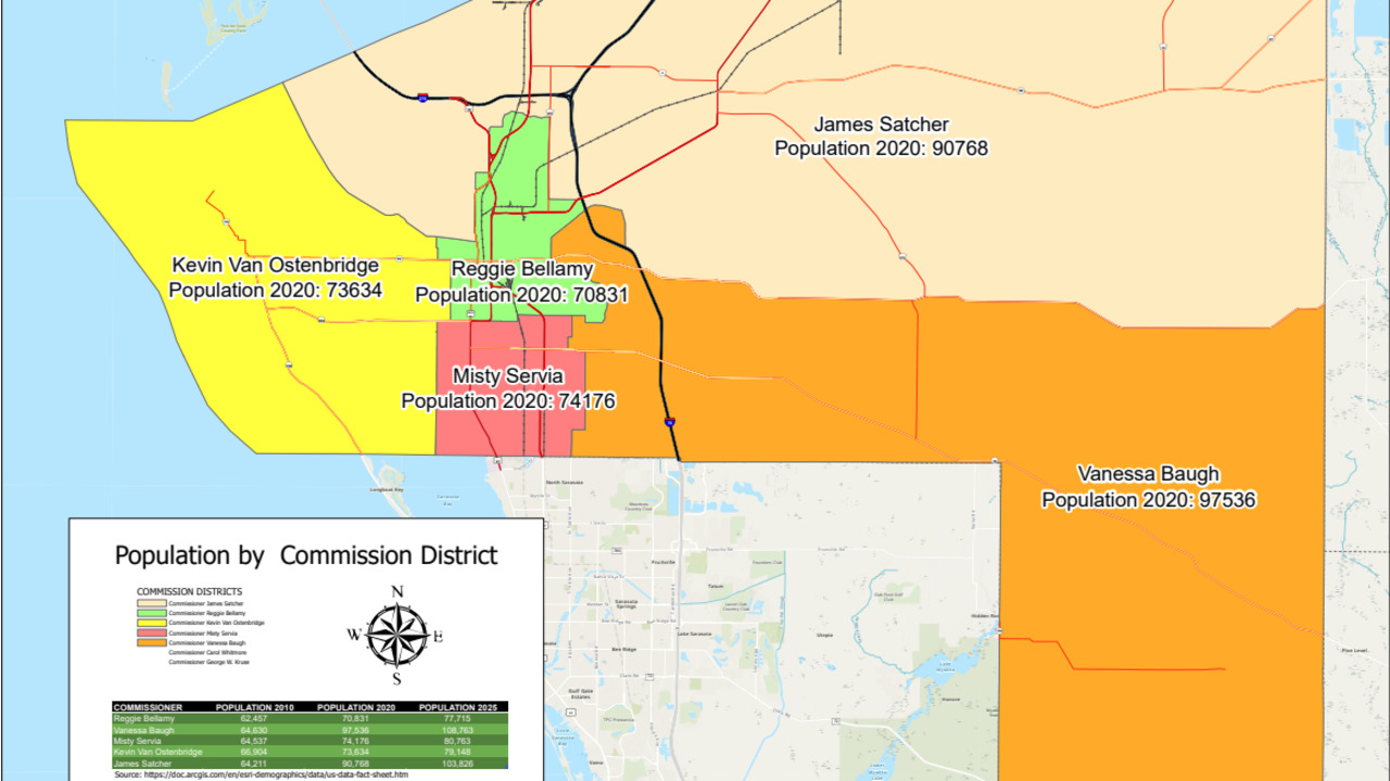 Manatee County's growth will change commission district size ...