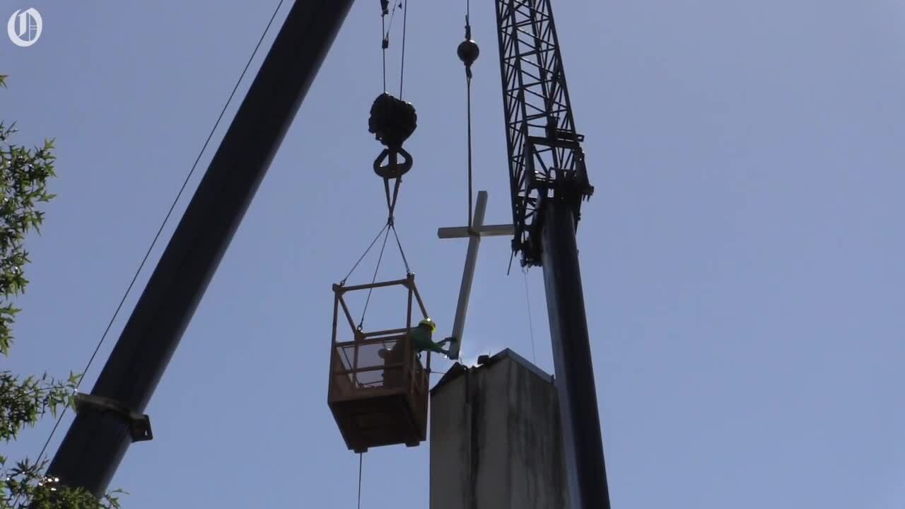 Cross atop 'ski slope' church rescued from wrecking ball | Charlotte ...