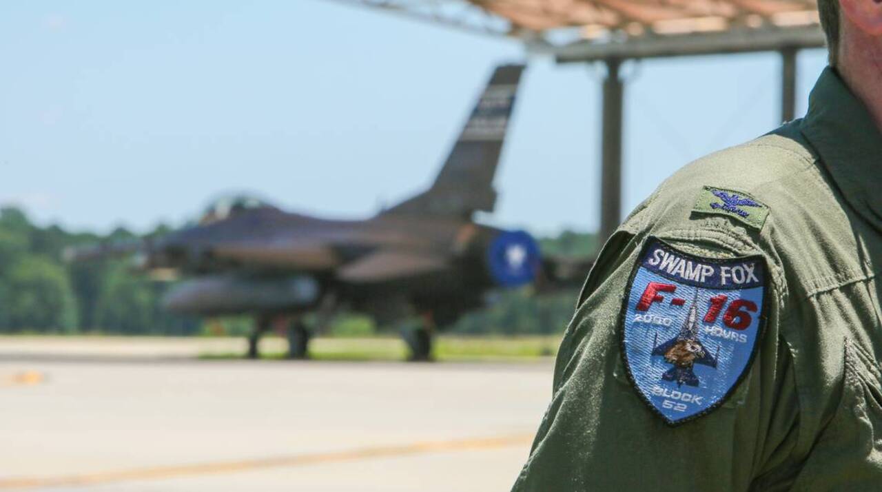 Commander of the 169th Fighter Wing explains mission the McEntire F-16 ...