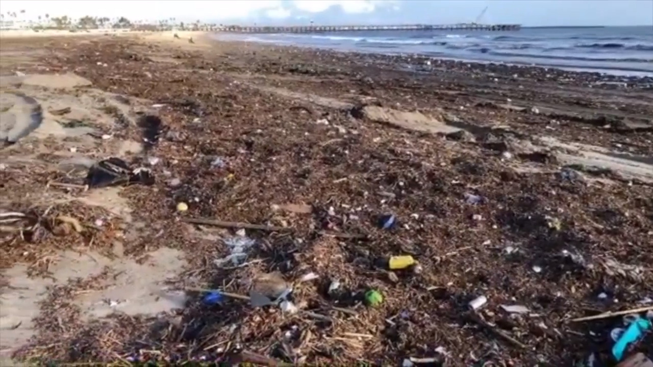 See garbage piled up on Seal Beach | San Luis Obispo Tribune