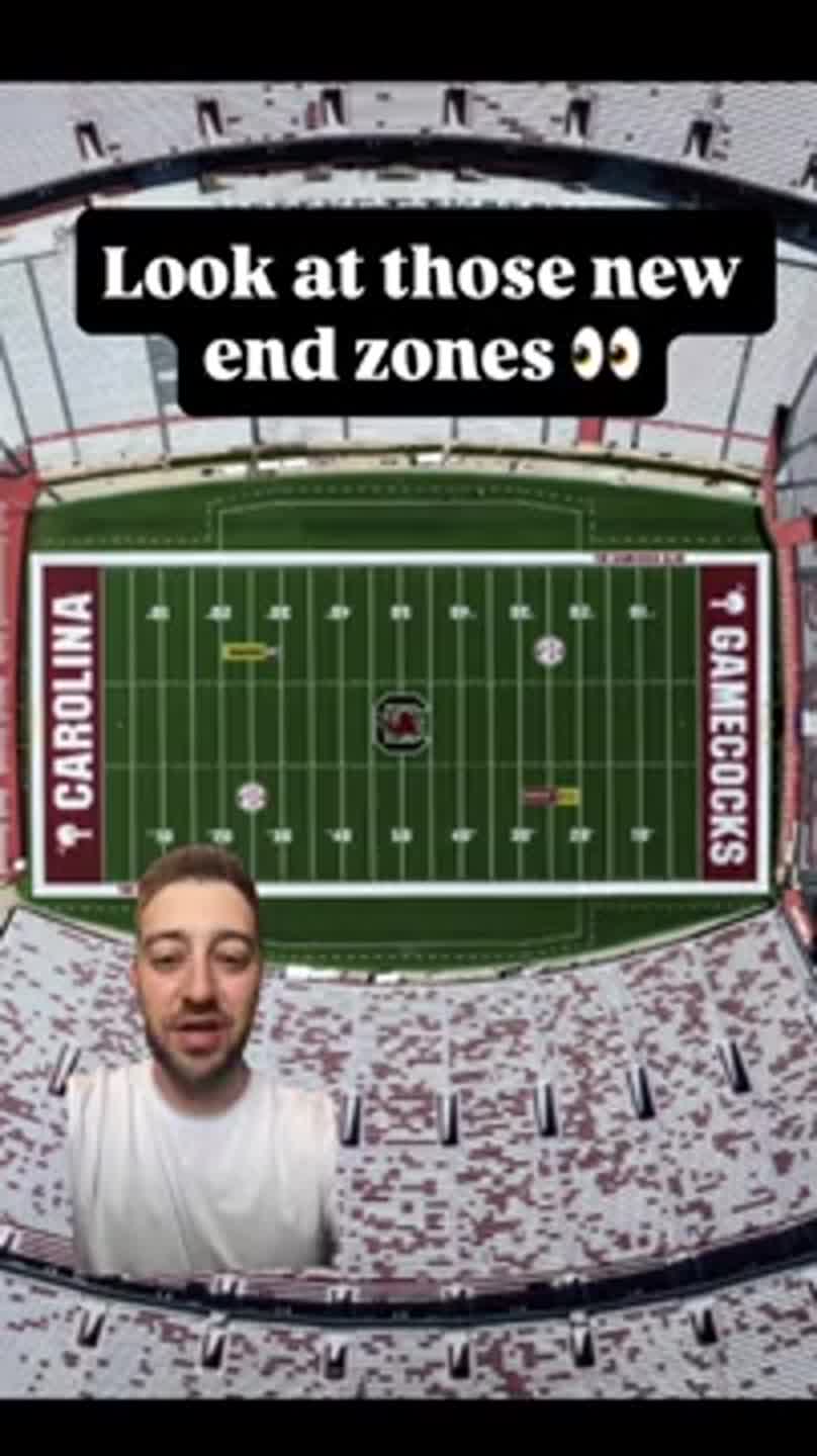 South Carolina shows off new garnet end zones | Charlotte Observer