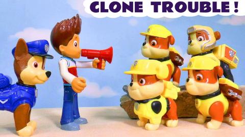 Paw Patrol Toys Rubble Clone Trouble Story with Chase - HideoutTV