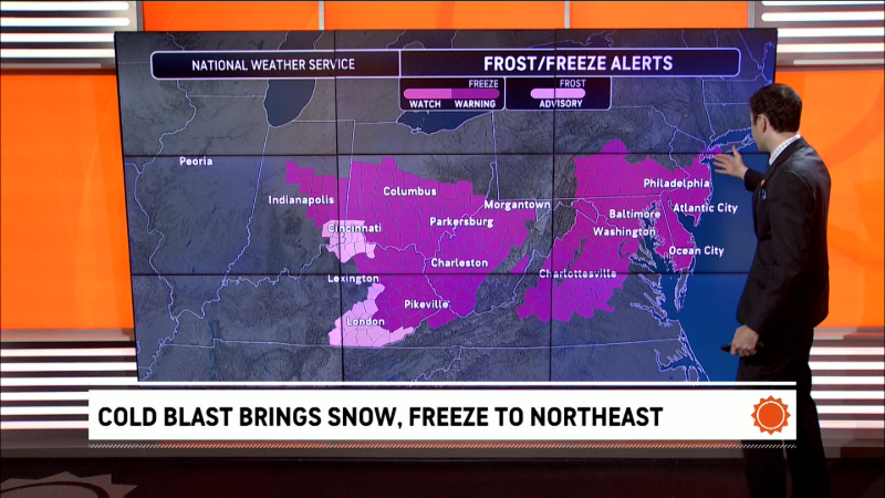 Cold blast brings freezing April weather to much of the Northeast ...