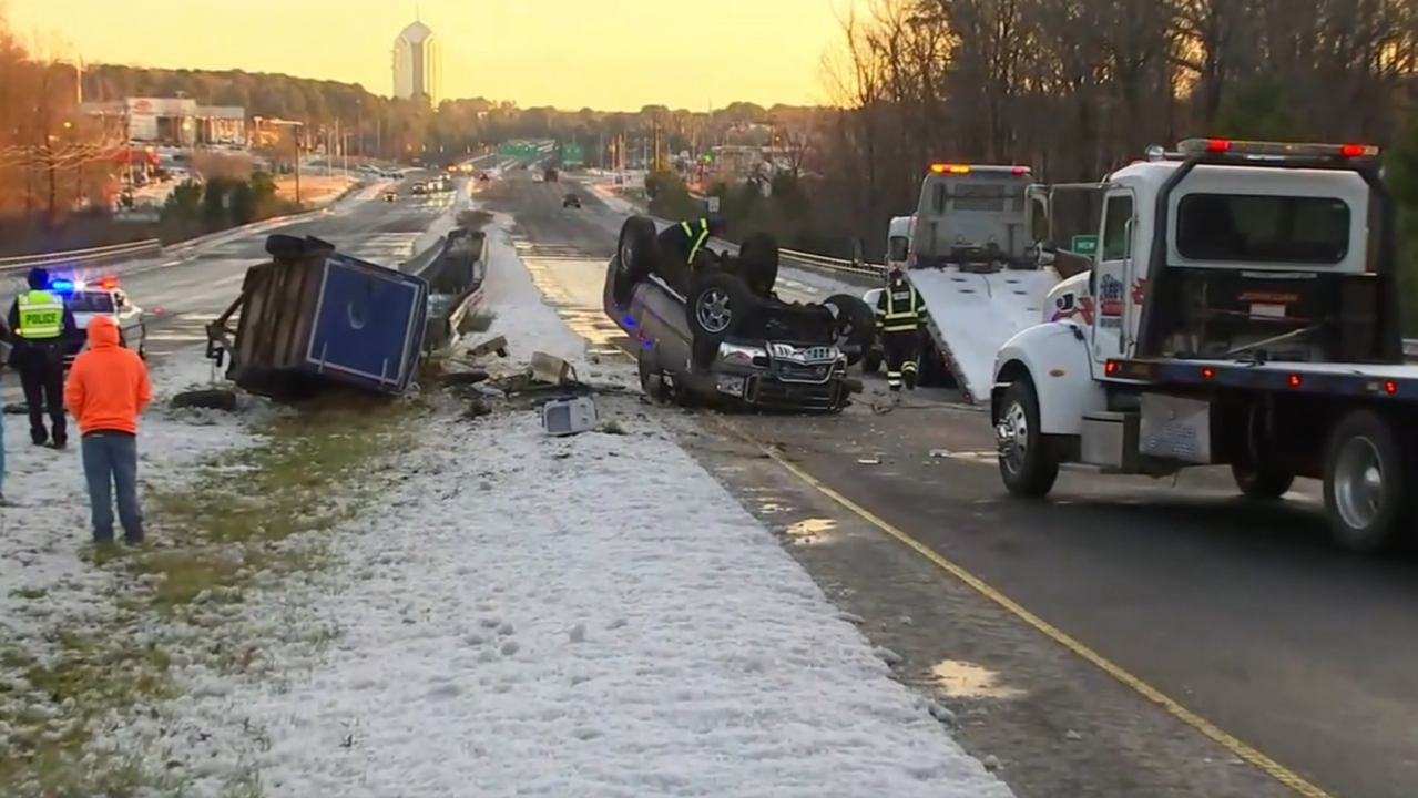Ice spots cause problems on NC roads Monday | Raleigh News & Observer