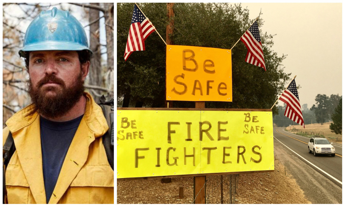 Memorial for Captain Brian Hughes, a firefighter who died battling the ...